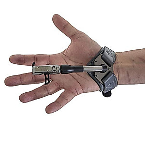Trophy Ridge DrawPoint Archery Bow Release - Infinitely Adjustable Index Finger Release with 360-Degree Rotation, Customizable Length, Smooth Leather Wrist Strap