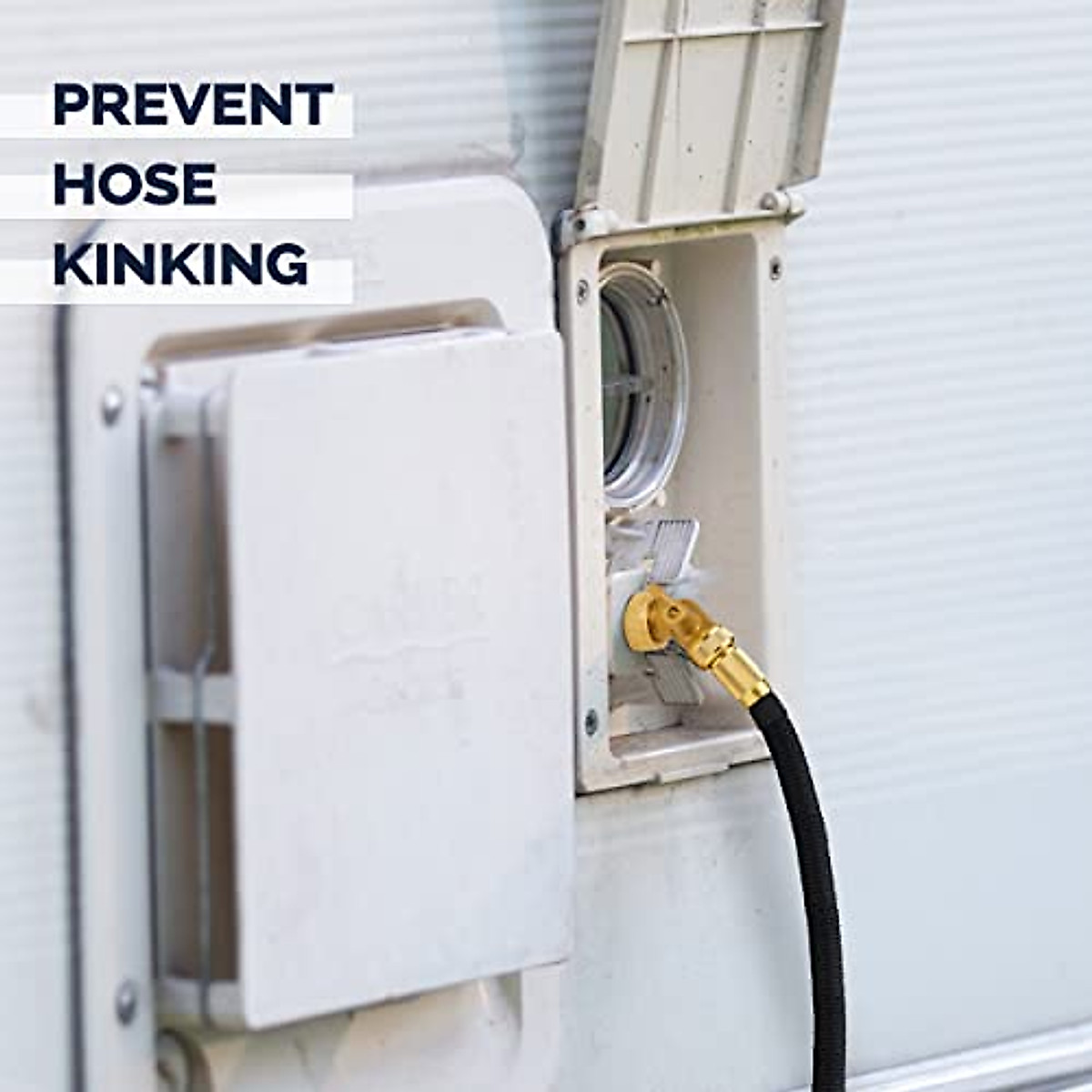 Morvat 45 Degree Solid Brass Water Hose Elbow, Garden Hose Kink Protector with ON/OFF Shutoff Valve, Female to Male RV Spigot & Faucet Adapter & Pipe Fitting Connector, Includes Extra Rubber Washers