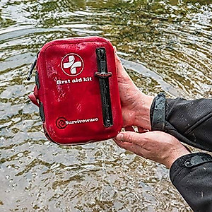 Surviveware Waterproof Premium First Aid Kit for Cars, Boats, Trucks, Hurricanes, Tropical Storms and Outdoor Emergencies - Small Kit - 100 Piece