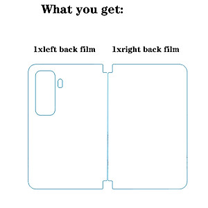 BYIUIHS 2PCS Back Screen Protector Designed for Microsoft Surface Duo 2, Left Screen and Right Screen Protector Film High Definition Transparent TPU