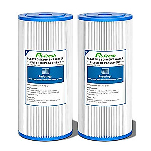 Fil-fresh 5 Micron 10" x 4.5" Whole House Water Filter Compatible with GE GXWH40L, FXHSC, Culligan R50-BBSA, Dupont WFHDC3001, W50PEHD (2 Pack)