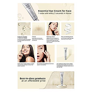 Aesthetic Hydration Cosmetics Face Moisturizer Essential Eye Cream for Face Anti-Aging Hydrating Korean Skincare 1.01 Fl Oz