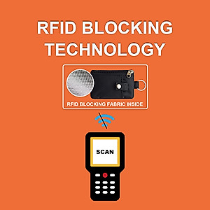 CHENSPRX Minimalist RFID Blocking Small Wallet with ID Window,WaterResistant Zip Id Case Wallet with Lanyard Keychain for Cards,Cash,Travel,Women,Men(Black)