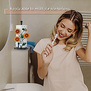 Sunflower Paper Towel Holder Countertop- DyPinYise Sunflower Kitchen Accessories Decor Yellow Kitchen Decorations Towel Stand Gifts for Women, Christmas, Bathroom