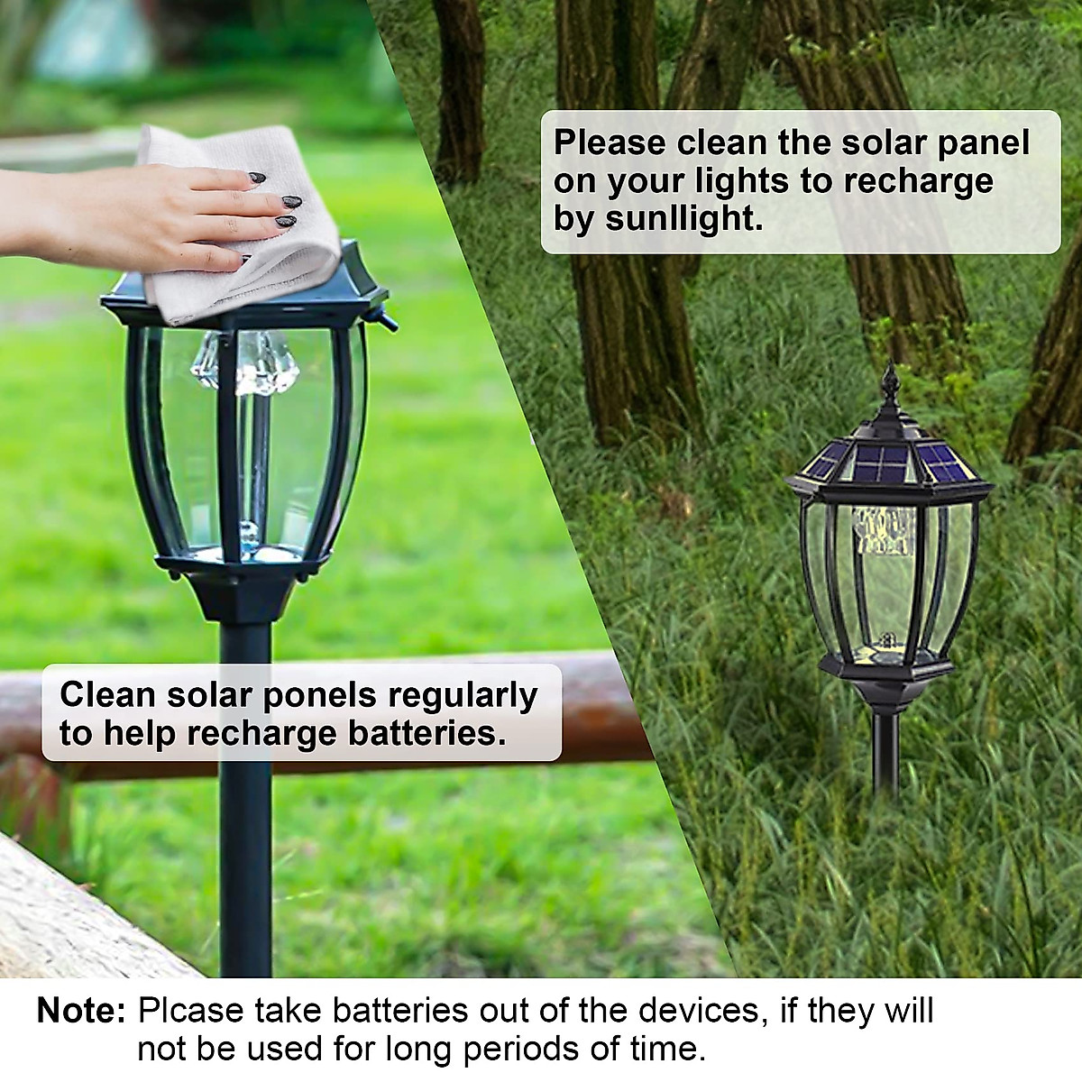 REACELL 24 Packs AA Rechargeable Batteries, 1.2V NiMH Rechargable Solar AA Battery for Household Devices, Outdoor Solar Lights, Toys, Garden Lights, 1200mAh Double A Battery