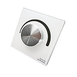 LAZIRO Led Strip Dimmer DC 12-24V Input 4A*3CH 12A Output Single String Dimming Wall Mounted Manual Rotary Knob Led Dimmer T1-K