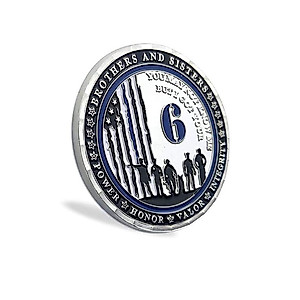 Thin Blue Line Police Officer Challenge Coin I Got Your 6