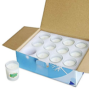 HELLY Soy Candle Strong Scented Candles - Aromatherapy Candles Long Lasting Candles White Frosted Glass Jar Candle (Lemon, Lavender, Rose ，Jasmine，Vanilla，Bergamot) -12 Pack