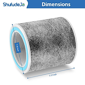 2 Pack HP102 Replacement Filter, Compatible with Shark HP102 & HP102PET & HC452 & HP132 & HC450 & HC451 & HC455, True HEPA for 99.97% of Particles, Compare Part #HE1FKPET, HE1FKBAS