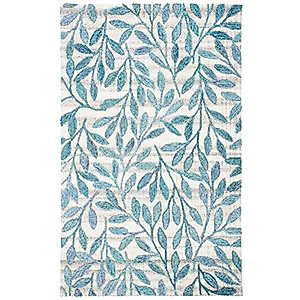 SAFAVIEH South Hampton Collection 6' x 9' Blue SHA302M Handmade Botanical Wool Area Rug