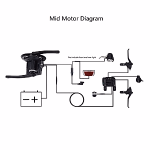 TSDZ2B 48V 500W Mid Drive Motor Ebike Concversion Kit Electric Bike Torque Sensor DIY Central Motor with VLCD5 for Bottom Bracket 68/73MM MTB City Road Bicycle