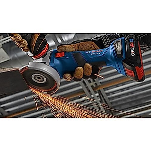 BOSCH GWX18V-8N 18V X-LOCK Brushless 4-1/2 In. Angle Grinder with Slide Switch (Bare Tool),Blue