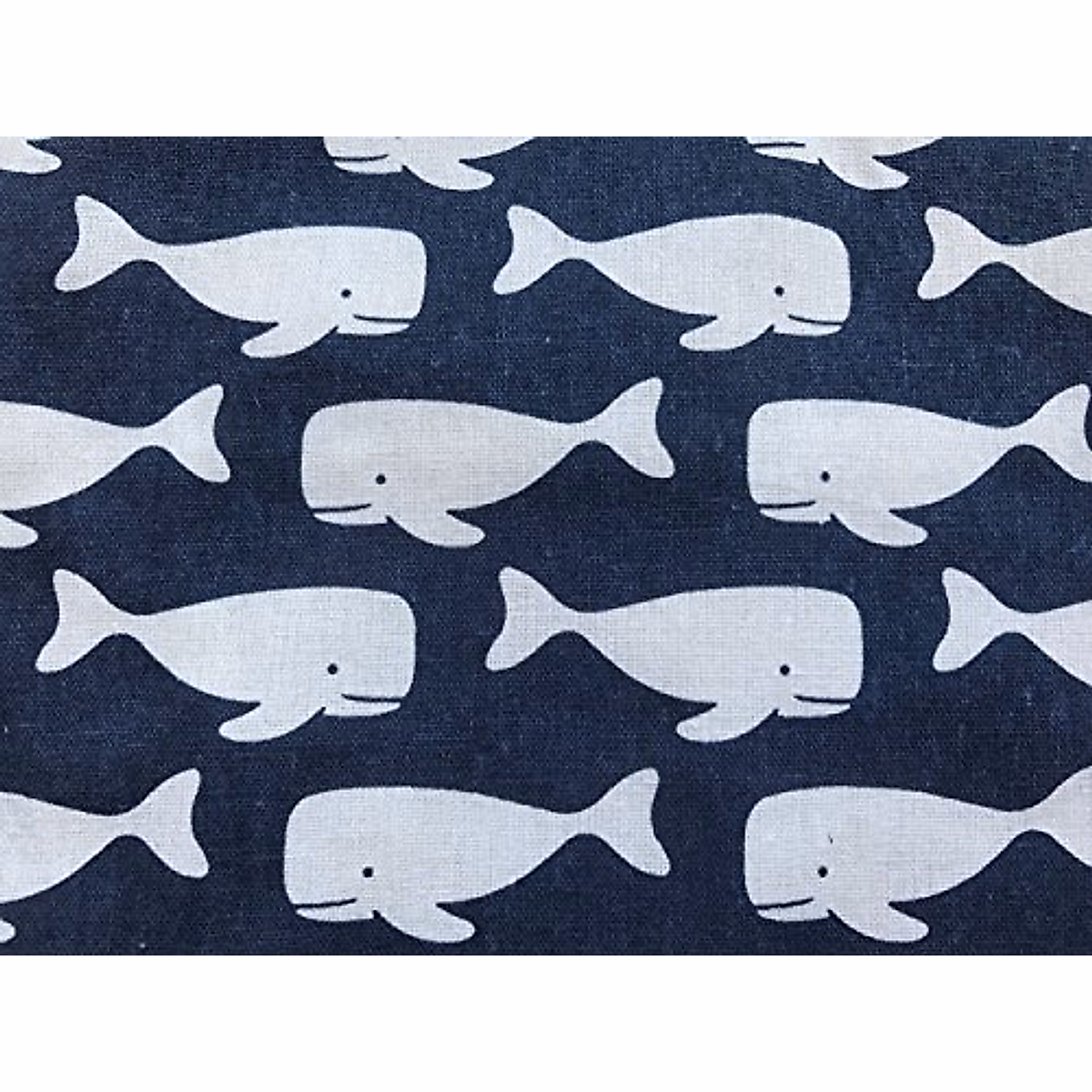 Chezi Women's Cute Whale Cotton Canvas Tote Shoulderbag Shopping Bag Blue (Zip)