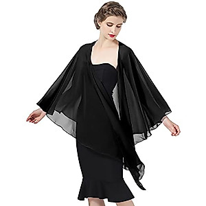 BEAUTELICATE Shawls Wraps Scarf Chiffon For Women Bridal Wedding Evening Dresses