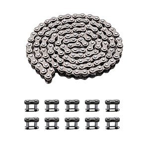 KAMIER 25H Drive Chain 126 Link for Razor MX350 MX400 ZR350 SX350 McGrath Dirt Rocket Bike Kids Electric Pocket Mod Mini Euro Bella Vapor Sweet Pea Scooter Motovox MBxXSe MotoTec MT-MB Mini Bike Parts