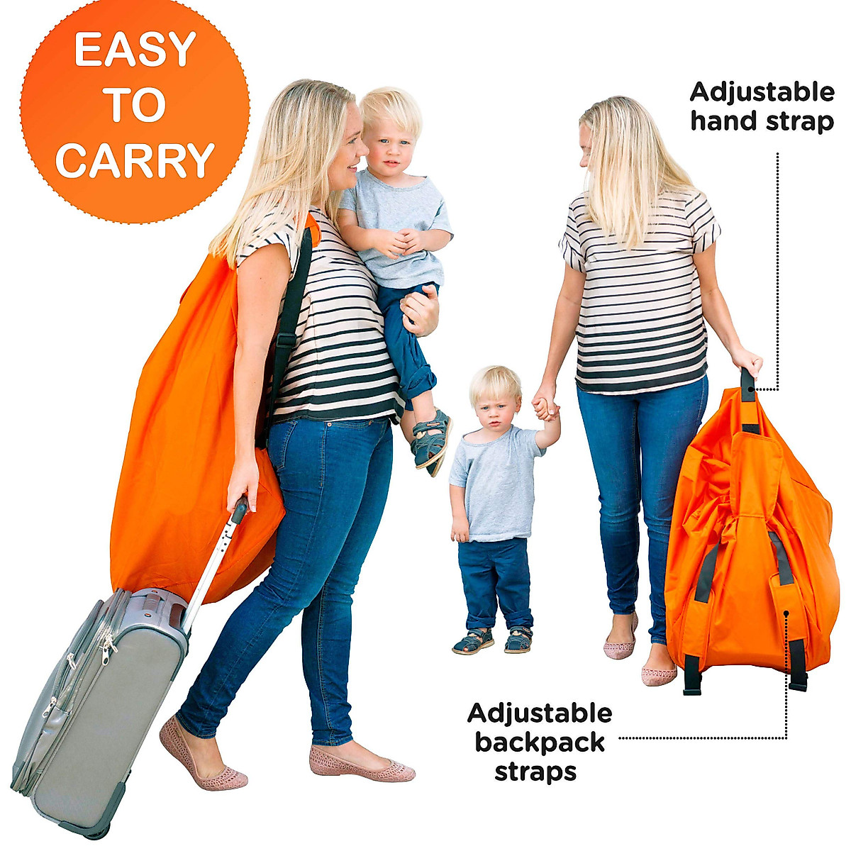 KangoKids Infant Car Seat Travel Bag for Airplane- Durable, Waterproof, XLarge Infant Carseat Travel Bag for Airplane- Car Seat Bag to Keep your Car Seats, Infant Carriers & Booster Safe & Secure