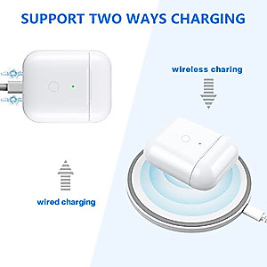 Murcycle Airpods Charging Case Only Compatible for Airpod 1 & 2 Generation, Replacement Wireless Charger Case with Bluetooth Pairing Sync Button, No Earbuds Include