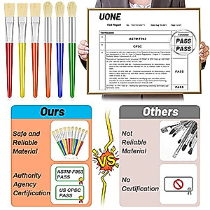 10Pcs Paint Brushes for Kids, Anezus Kids Paint Brushes Toddler Large Chubby Paint Brushes Round and Flat Preschool Paint Brushes for Washable Paint Acrylic Paint