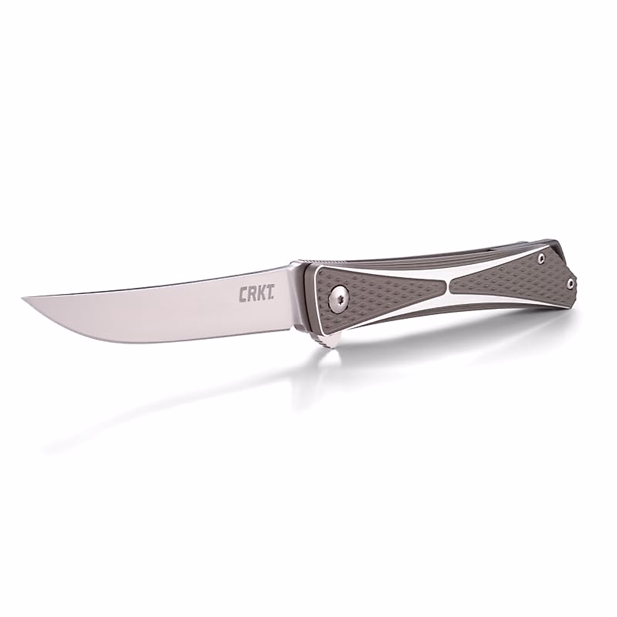 COLUMBIA RIVER KNIFE & TOOL Crossbones EDC Folding Pocket Knife: Gentleman's Knife, Everyday Carry, Satin Blade, IKBS Ball Bearing Pivot, Liner Lock, Brushed Aluminum Handle, Deep Carry Pocket Clip 7530