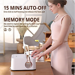 HTVRONT Auto Tumbler Heat Press Machine - Mug Heat Press Heat Up Fast & Even, Professional Tumbler Press High-Security for 2.95"-3.18" Sublimation Tumblers, Cups, Glasses and Mugs, White