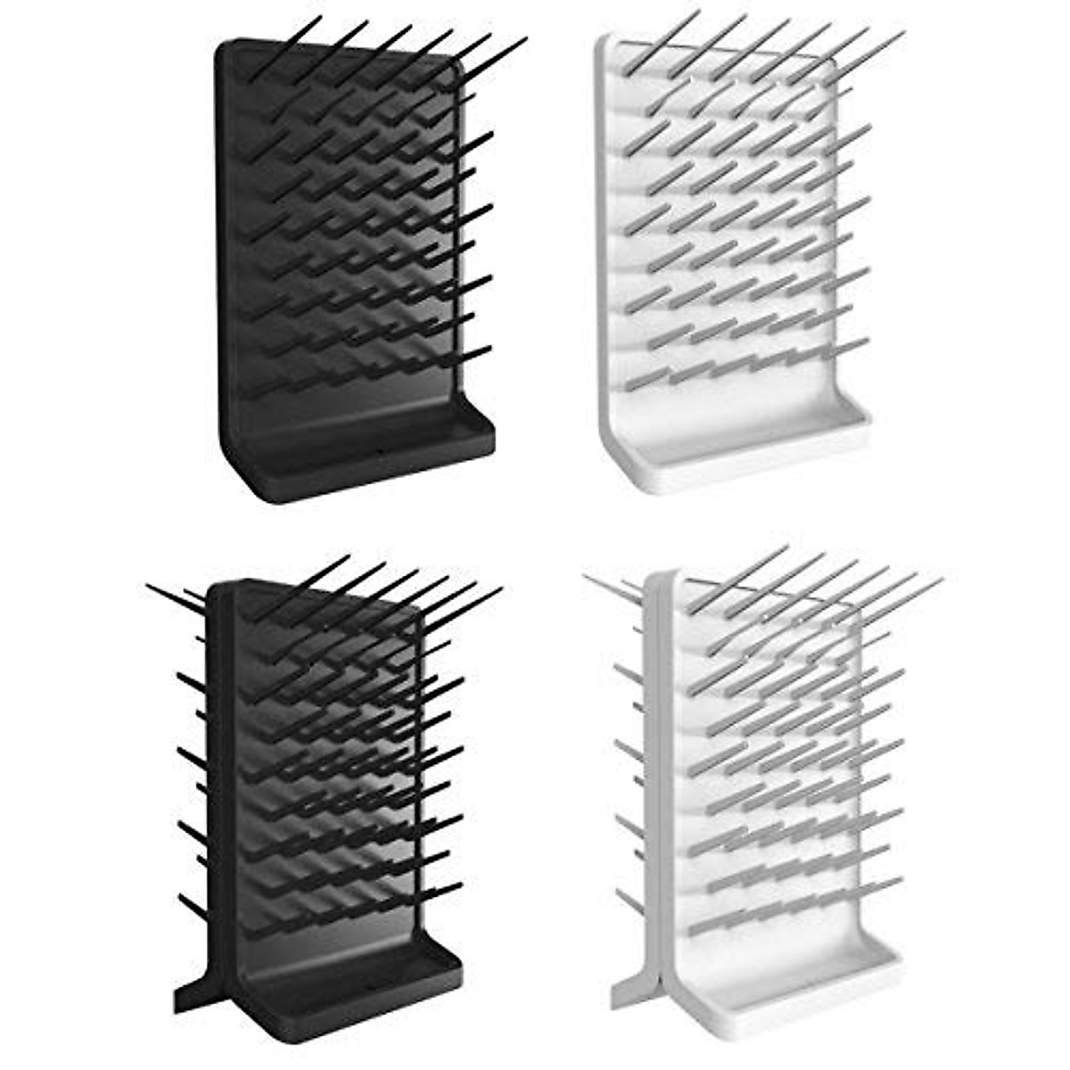 Azzota Pegboard Bench-top/Wall-Mount Laboratory Glassware Drying Rack with 52 Pegs, Gray
