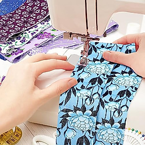 80 Pcs Cotton Fabric Roll up Fabric Strips Bundle Quilting Fabric Precut Roll for Quilting Cloth Patchwork Sewing Craft Blanket Rug Purse Making (Floral Style)