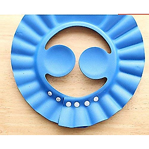 3Pcs Baby Shower Cap Soft Adjustable Bathing Shampoo Hat with Ear Protection Bath Protection Cap Children Wash Hair Sheet Hats (Random Color)