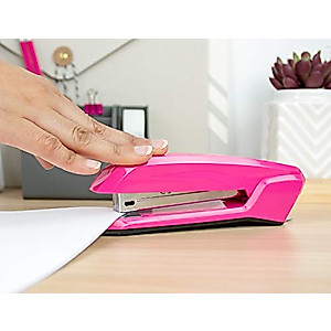 Bostitch Office Ascend 3 in 1 Stapler Integrated Remover & Staple Storage, 420 Staples Included, 20 Sheet Capacity, Lightweight, Pink