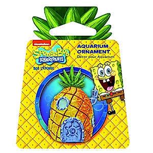Penn-Plax Officially Licensed Spongebob Squarepants Aquarium Ornament – Pineapple Home (Mini/Small Size) – Perfect for Freshwater and Saltwater Tanks