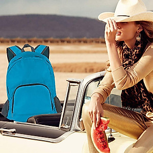 DaKuan Pack of 2 Lightweight Foldable Backpack, Water Resistant Travel Hiking Packable Backpack 20 Liters (Black & Blue) for Camping, Outdoor, Travel Cycling