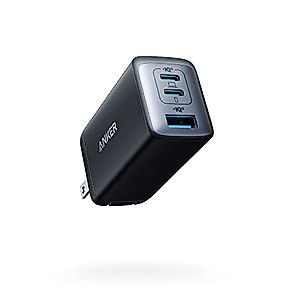 Anker USB C Charger, 735 Charger (Nano II 65W), iPad Charger, PPS 3-Port Fast Compact Foldable for MacBook Pro/Air, iPad Pro, Galaxy S23, Dell XPS 13, Note 20/10+, iPhone 14/Pro, Steam Deck, and More