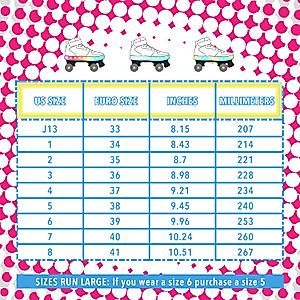 CHICAGO Skates Pulse Light Up Quad Skates, Women's Adult Sizes