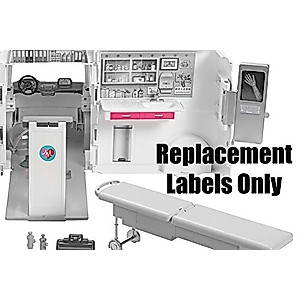 Replacement Stickers for Barbie Care Clinic ~ Barbie Doll Playset FRM19 Barbie Care Clinic ~ Replacment Labels ~ Sheet E ~ Stickers 31-39, 48,49 and 51