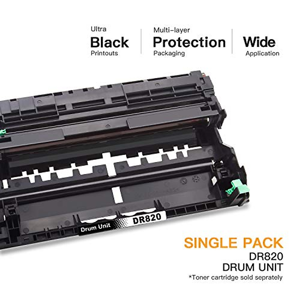 E-Z Ink (TM) Compatible Drum Unit Replacement for Brother DR820 DR 820 DR-820 compatible with HL-L6200DW MFC-L5900DW HL-L5100DN MFC-L5800DW MFC-L5700DW HL-L5200DWT MFC-L6700DW HL-L5200DW (1 Drum Unit)