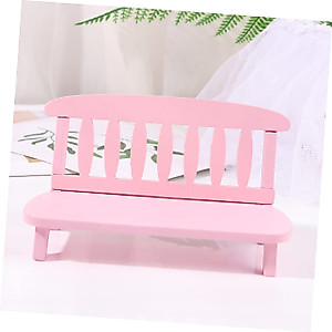 VOSAREA Unique Mini Wooden Settee Model Excellent Craftsmanship for Home Office Decor