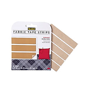 Scotch Permanent Fabric Tape Strips, Machine Washable, Perfect for DIY and Crafting (FAP-1-CFTP)