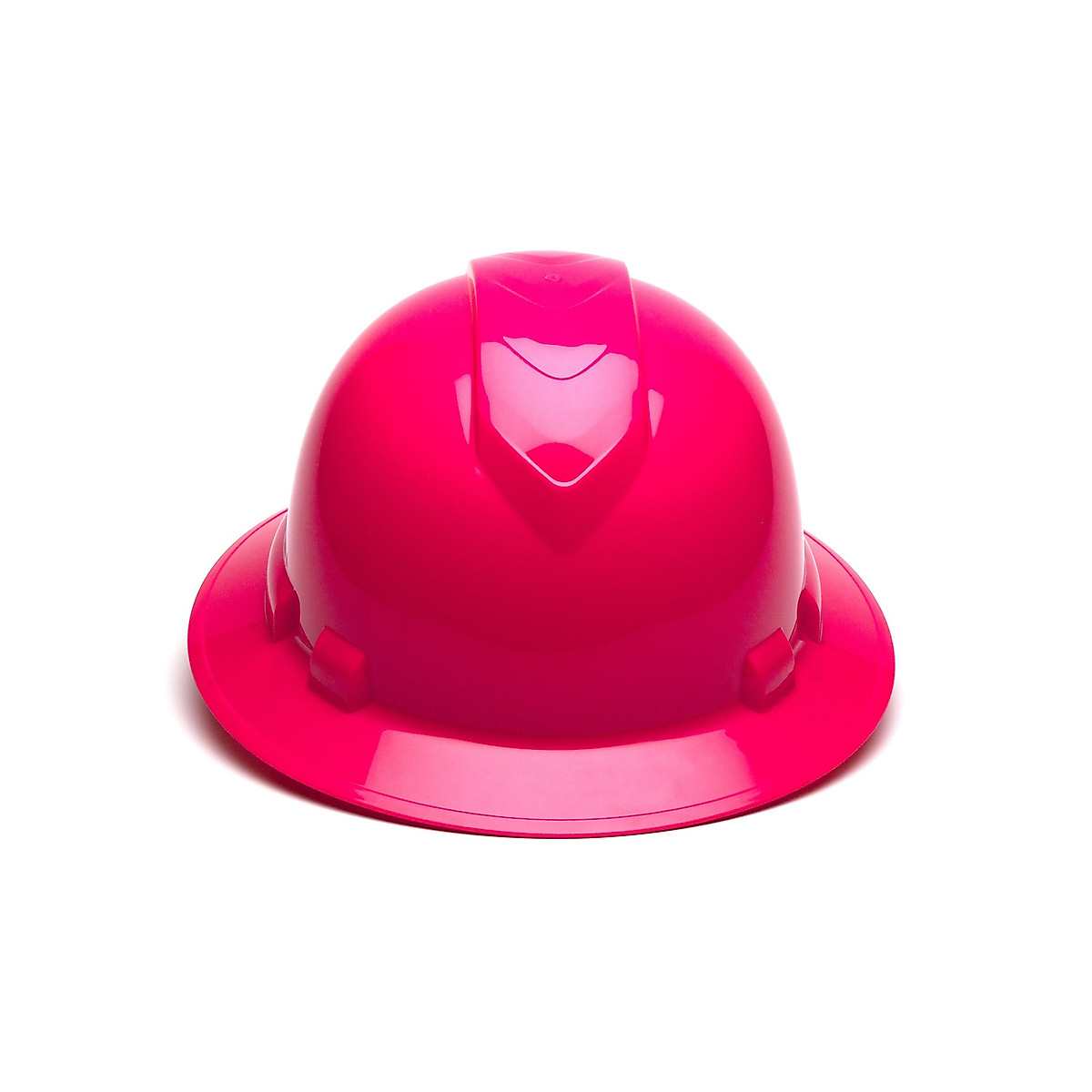 Pyramex Ridgeline Full Brim Hard Hat 6 Point Ratchet Pink