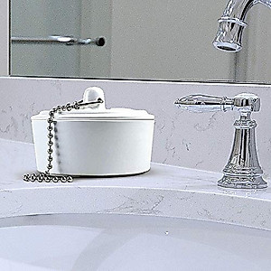 Bathroom Organizer Countertop - Cotton Balls & Swabs Storage Container with Removable Lid - Qtip Holder for Bathroom Decor - Bathroom Drawer Organizer and Jewelry Box - In Sink Lidded Canister