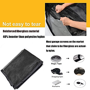 LIAMST Garage Door Screen for 18x8FT,2 Car Garage Doors- Reinforced Fiberglass Door Screen,Stronger High Energy Magnets ， Magnetic Screen Door