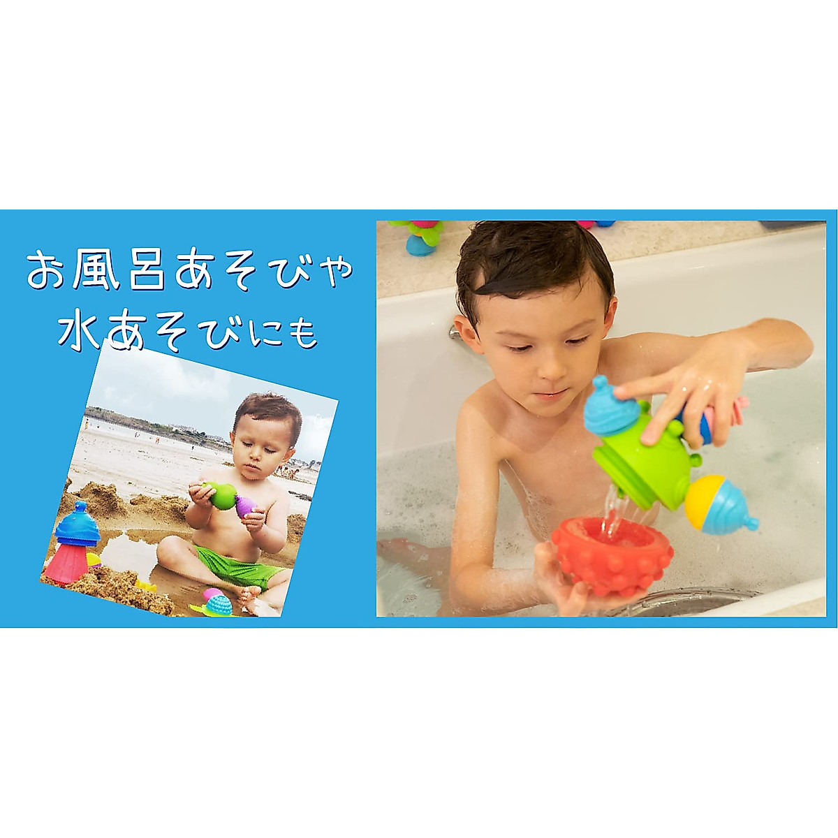 Lalaboom 3 Large Sensory Balls and 12 Piece Baby Pop Beads - Ages 10 Months to 3 Years - BL930