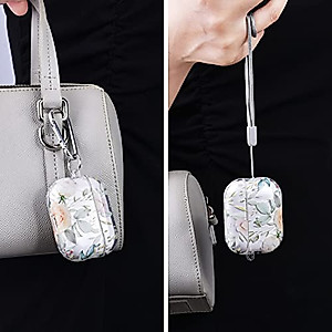CAGOS for Airpods Pro 2 Case 2022, Clear Cute Floral Airpods Pro 2nd Generation Case Cover with Anti-Lost Lanyard Strap and Keychain for Women Girls Teens, Peonies