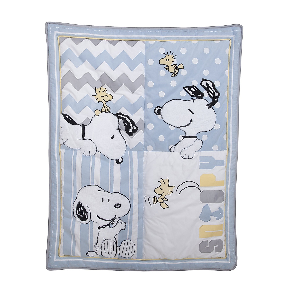 Lambs & Ivy My Little Snoopy 4 Piece Bedding Set, Multicolored