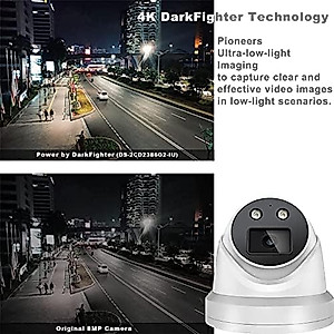 Ⲏikvision IP Camera DS-2CD2386G2-IU 4K 8MP Acusense DarkFighter Turret PoE IP Camera Outdoor, WDR, 2.8mm Lens, IP67 Water and Dust Resistant, H.265+, Compatible with Hik Vision NVR