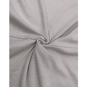 Floral Find Women's Long Sleeve Lapel Half Zip Up Sweatshirt Solid Stylish Loose Fit Casual Pullover Tops Grey