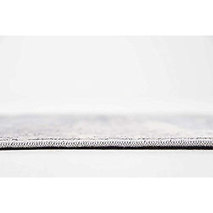 Unique Loom Chateau Collection Distressed, Textured, Vintage, Border, Rustic, Traditional Area Rug, 2 ft 2 in x 6 ft 7 in, Navy Blue/Beige