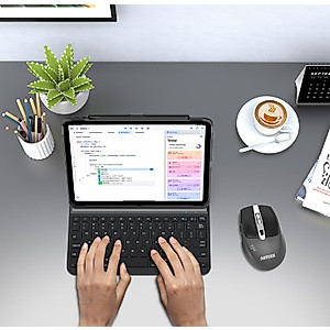 Arteck iPad Air 11-inch 10.9-inch Keyboard, Bluetooth Keyboard with Folio Full Protection Case for Apple iPad Air 11-inch (Air 2024) 10.9-inch (Air 2022) Air 4 and iPad Pro 11-inch Pro 4(2022) Pro 3 2