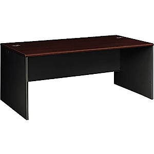 Hon 38934Ns 38000 Series Desk Shell, 72W X 36D X 29-1/2H, Mahogany/Charcoal