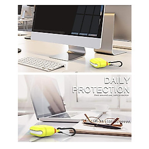 HALLEAST for AirPods 3 Case Waterproof, Front LED Visible & Support Wireless Charging, Protective Silicone Case Cover Compatible with for Apple AirPods 3 with Carabiner, Nightglow Yellow