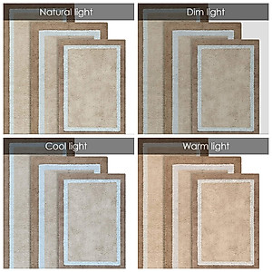 Madison Park Amherst Bathroom Rugs Room Décor 100% Cotton Tufted Ultra Soft Non-Slip, Absorbent Quick Dry Bathtub Mats, 20x30, Brown/Blue