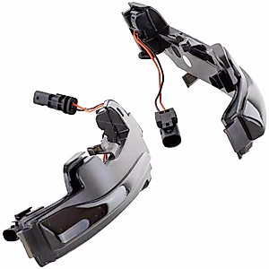 NJSBYL Dynamic LED Side Mirror Blinker Lamps for V0LV0 S60 CC II S80 II V40 CC II V60 CC V70 III Parking/Turn Signal Lights Kits Smoked Lens Amber Led Side Mirror Marker Lights OEM Replacement